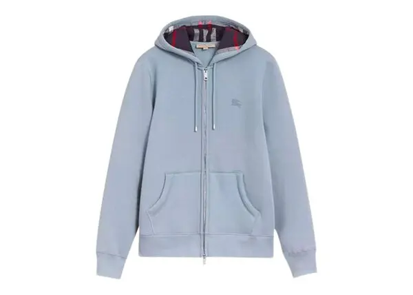 Burberry Clarendon Zip-Up Hoodie - Light Blue | Editorialist